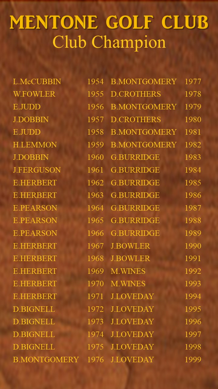 Our Club - Mentone Golf Club