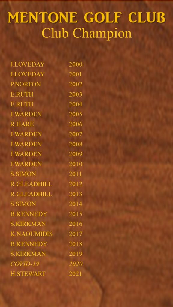 Our Club - Mentone Golf Club