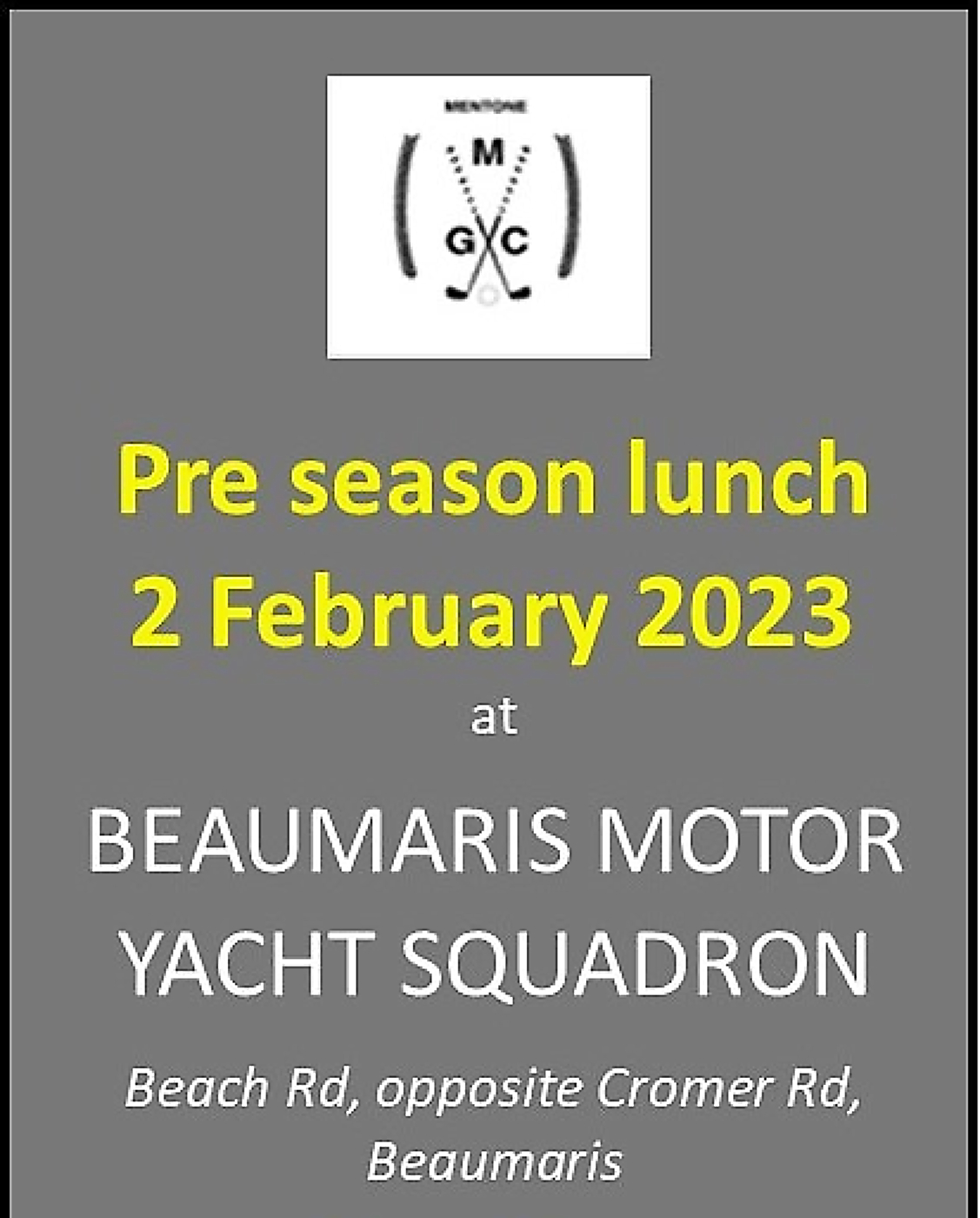 2023 Pre-Season Lunch - Mentone Golf Club