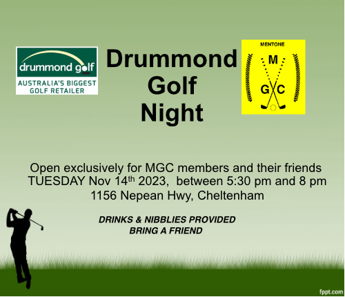 Drummond Golf Night - 14 Nov 2023 - Mentone Golf Club